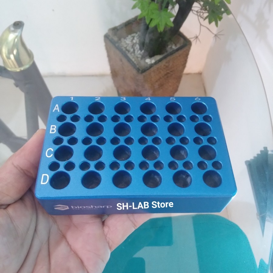 Jual Rack PCR Tube Aluminium Cooling Block 24 x 1.5 ml and 36 x 0.2 ml ...