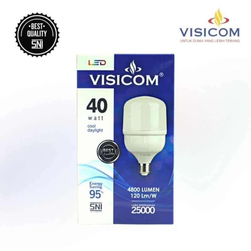 Jual Lampu LED Visicom 40W Cahaya Putih Super Terang Garansi 1 Tahun ...