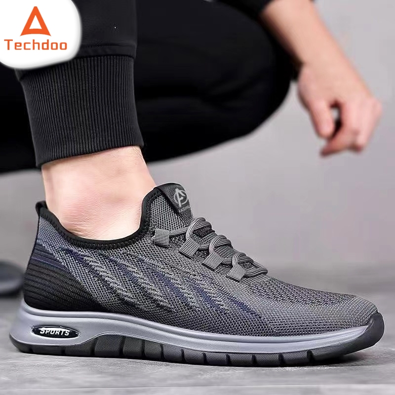 Jual Techdoo Sepatu Sneakers Casual Pria Shoes Men Santai Fashion Keren Sepatu Olahraga Sport ...