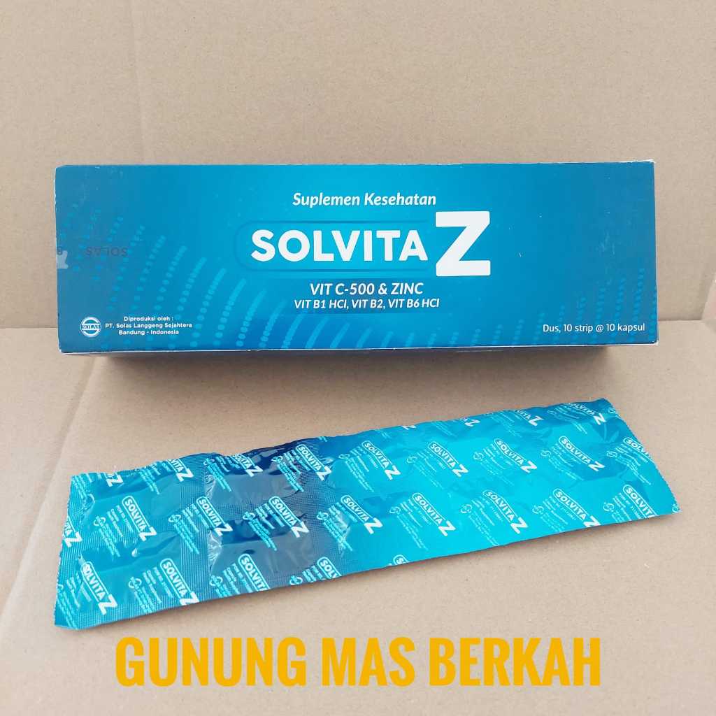 Jual SOLVITA Z VIT C 500 dan ZINC VIT B1 HCL VIT B2 VIT B6 HCL (Per Strip) - Daya tahan tubuh ...