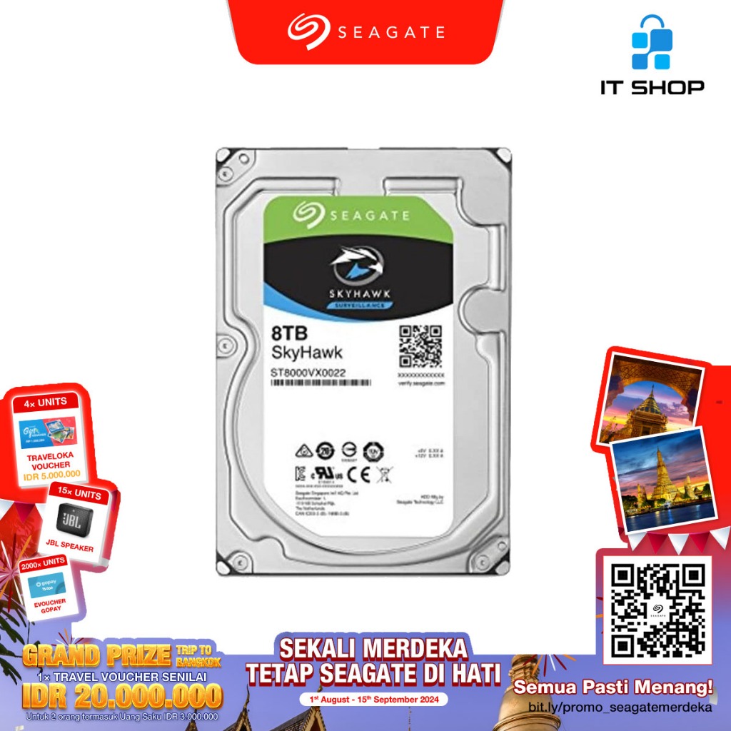 Jual Hard Disk Seagate Skyhawk AI CCTV 8TB MFI | Shopee Indonesia