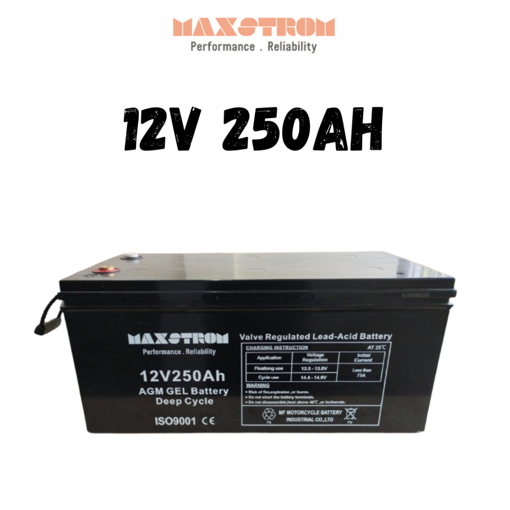 Jual Aki kering VRLA MAXSTROM MF MOTORCYCLEFIT 12v 200Ah 12v 250Ah ...