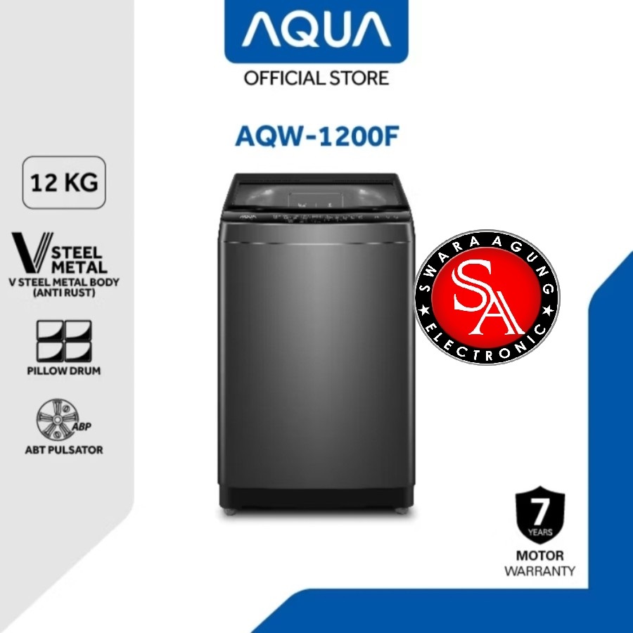 Jual Mesin Cuci Top Loading 12 Kg AQUA Type : AQW-1200F - Pillow Drum ...