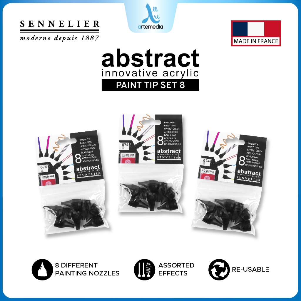 Jual Sennelier Abstract Refill Nosel Set 8 Nozzle Paint Tip Acrylic ...