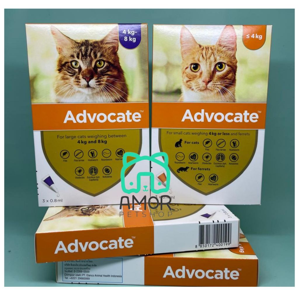 Jual ADVOCATE FOR CAT SMALL (S) DAN LARGE (L) HARGA PER BOX ISI 3 TUBE ...