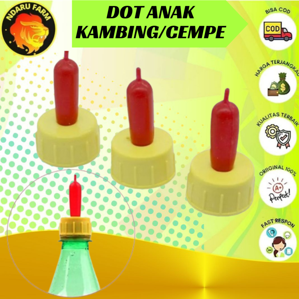 Jual Dot Cempe Anak Kambing Domba Anjing Kucing Tutup Botol Kuning ...