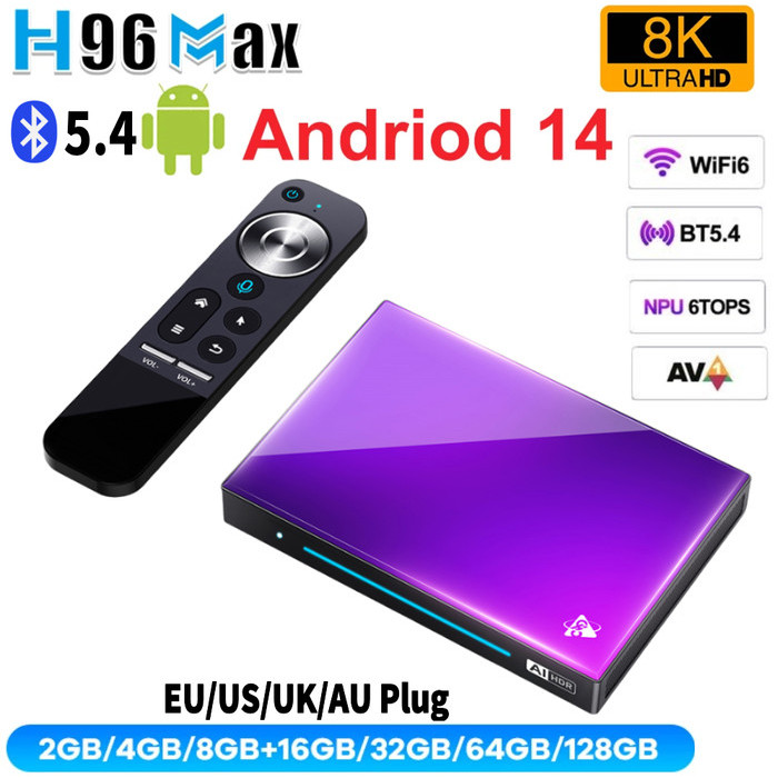 Jual Android Tv Box H96 Max M9 RK3576 8GB+128GB Android 14 8K WIFI6 ...
