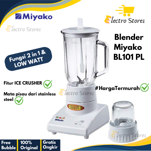 Jual Miyako BL101 PL Blender Plastik 1 Liter Blender Miyako 2 in 1 BL ...