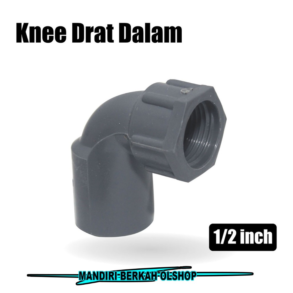 Jual Fitting Knee Drat Dalam PVC KDD 1/2 inch Sambungan Pipa PVC | Shopee Indonesia