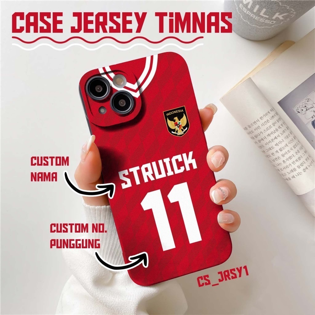 Jual CUSTOM CASE MOTIF JERSEY TIMNAS BOLA INDONESIA custom NAMA & NO ...