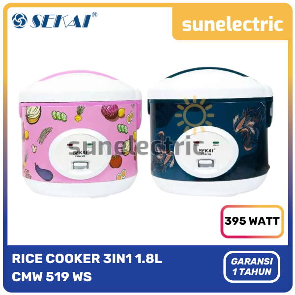 Jual SEKAI Rice Cooker Penanak Nasi Magic Com / Penghangat Nasi 3in1 1.8L - CMW 519 WS ...