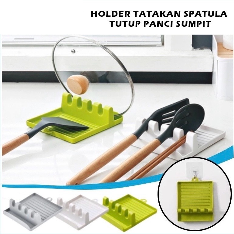 Jual TATAKAN TUTUP PANCI SPATULA SUTIL / HOLDER PENYANGGA PERALATAN ...
