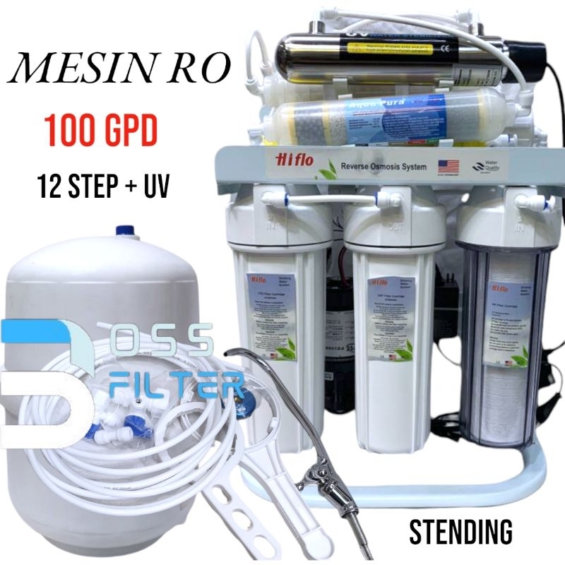 Jual MESIN RO 100 GPD 12 STEP + UV / REVERSE OSMOSIS 100 GPD 12 STEP + UV | Shopee Indonesia