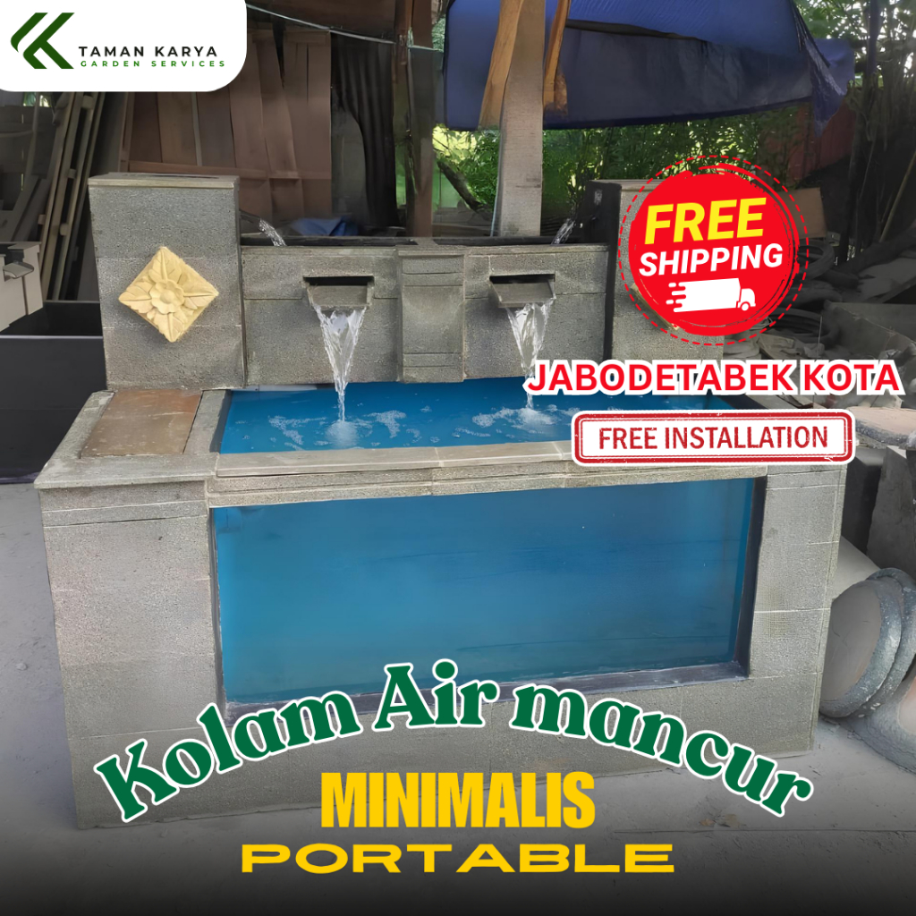 Jual Air Mancur Minimalis Praktis Kolam Portable - Taman, Kolam Kaca ...