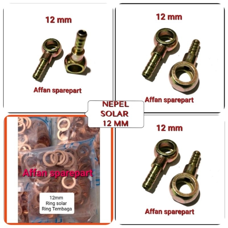 Jual 12mili Nepel Runcing Banjo 12mm Nepel selang solar ukuran lubang ...