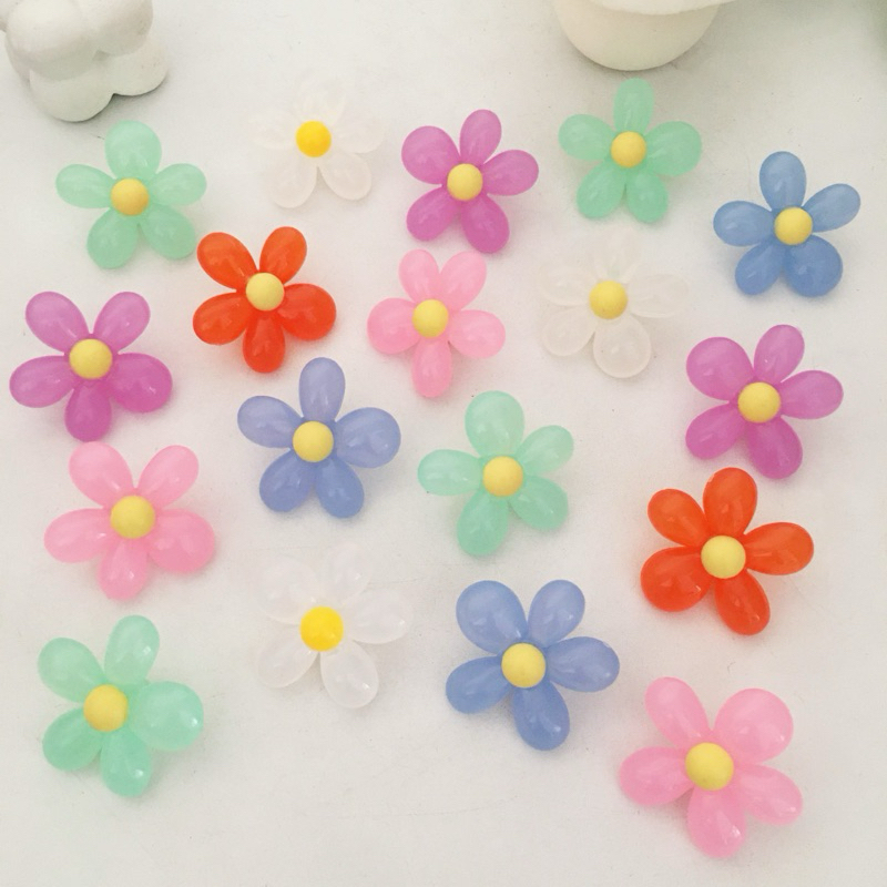 Jual 5 pcs Mote manik bunga daisy sling big -+4cm | Shopee Indonesia