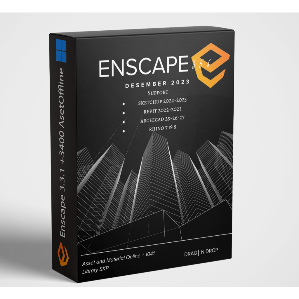 Jual Enscape 4.1 (Updated) Full Pro+Material +Asset Library+ Tutorial ...