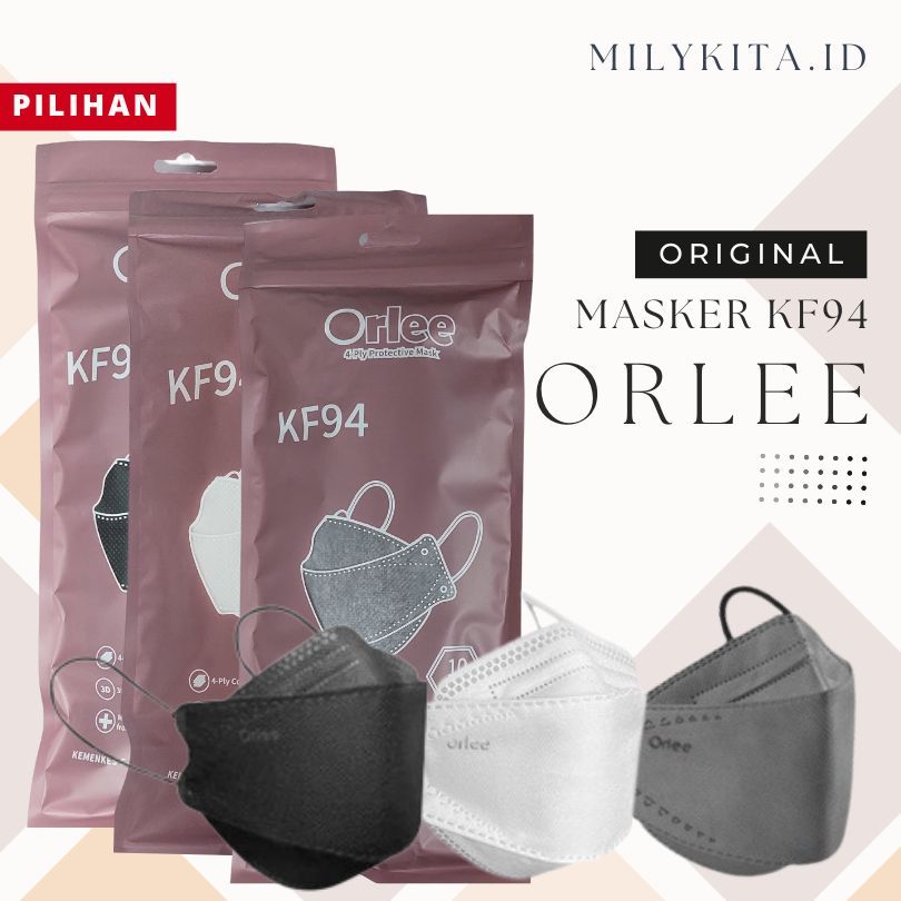Jual Masker Orlee KF94 4 Ply Earloop Isi 10 Original Emboss Kemenkes ...