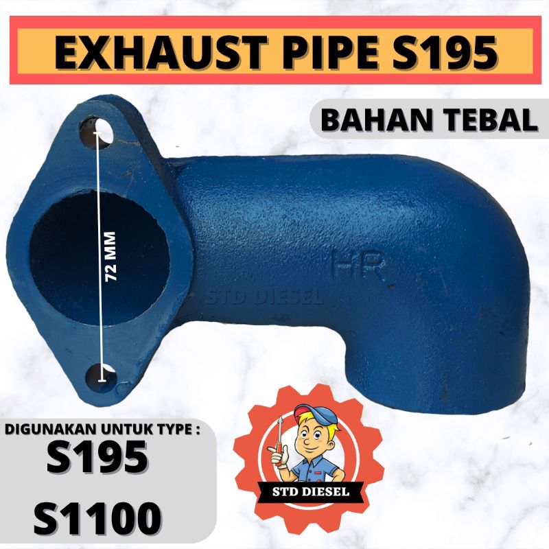 Jual EXHAUST PIPE S195 S1100 2 HOLE LUBANG TEBAL GAGANG KNALPOT ...