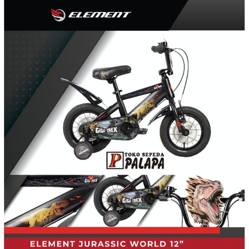 Jual SEPEDA ANAK 12 BMX ELEMENT JURASSIC WORLD | Shopee Indonesia