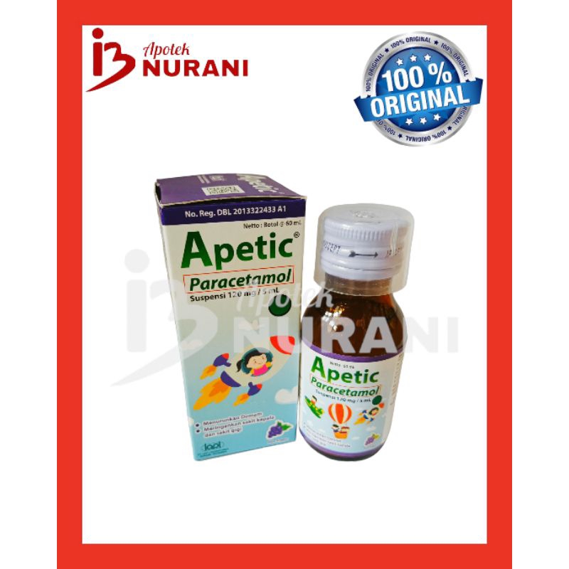 Jual APETIC SIRUP 60ML OBAT UNTUK DEMAM PANAS DAN NYERI ANAK | Shopee ...