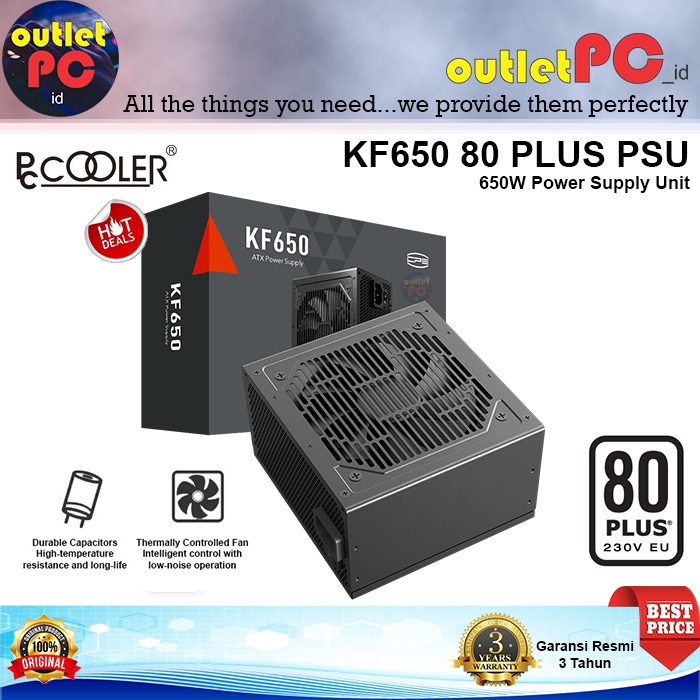 Jual PCCOOLER PSU KF650 80 Plus Power Supply Unit 80+ 650W 650 Watts ...