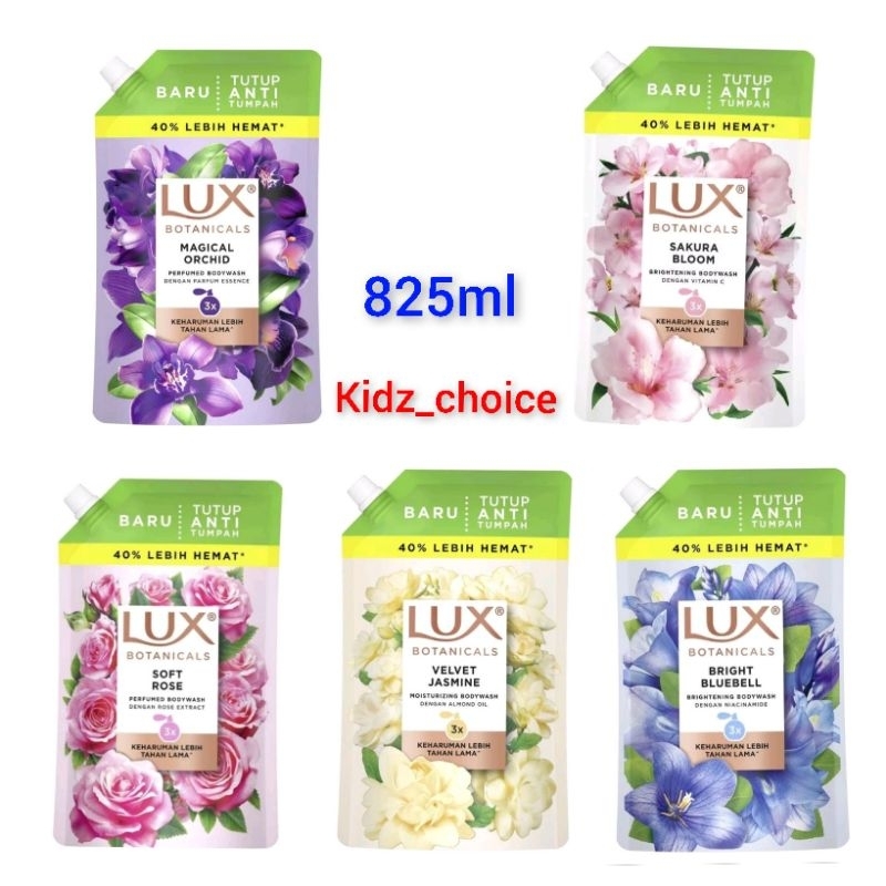 Jual Lux Botanicals Sabun Mandi Cair Refill 825ml Body Wash Rose Bluebell Jasmine Sakura Orchid ...