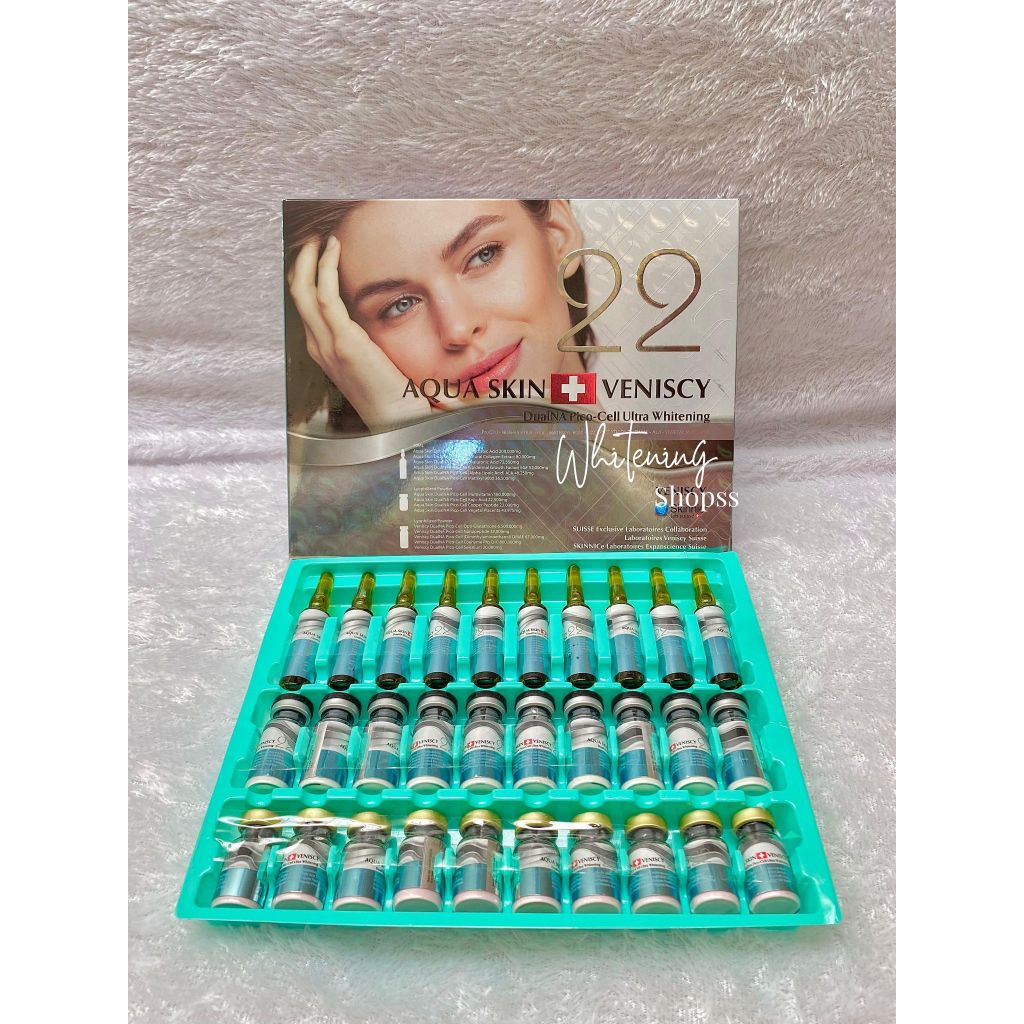 Jual Aqua Skin Veniscy 22 V22 DualNA Pico-Cell Ultra Whitening | Shopee ...