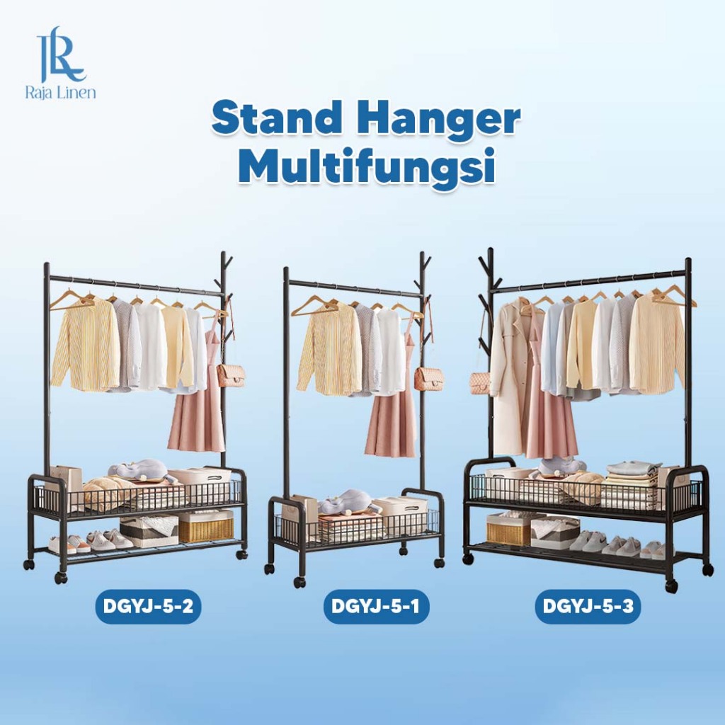 Jual Stand Hanger Besi Rak Penyimpanan Multifungsi Baju Tas Sepatu ...