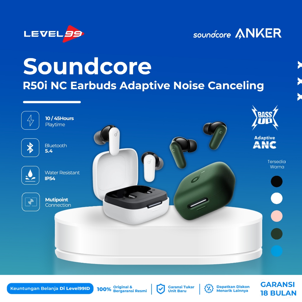 Jual TWS ANKER SOUNDCORE R50i NC Earbuds BLUETOOTH 5.4 - A3959 | Shopee ...
