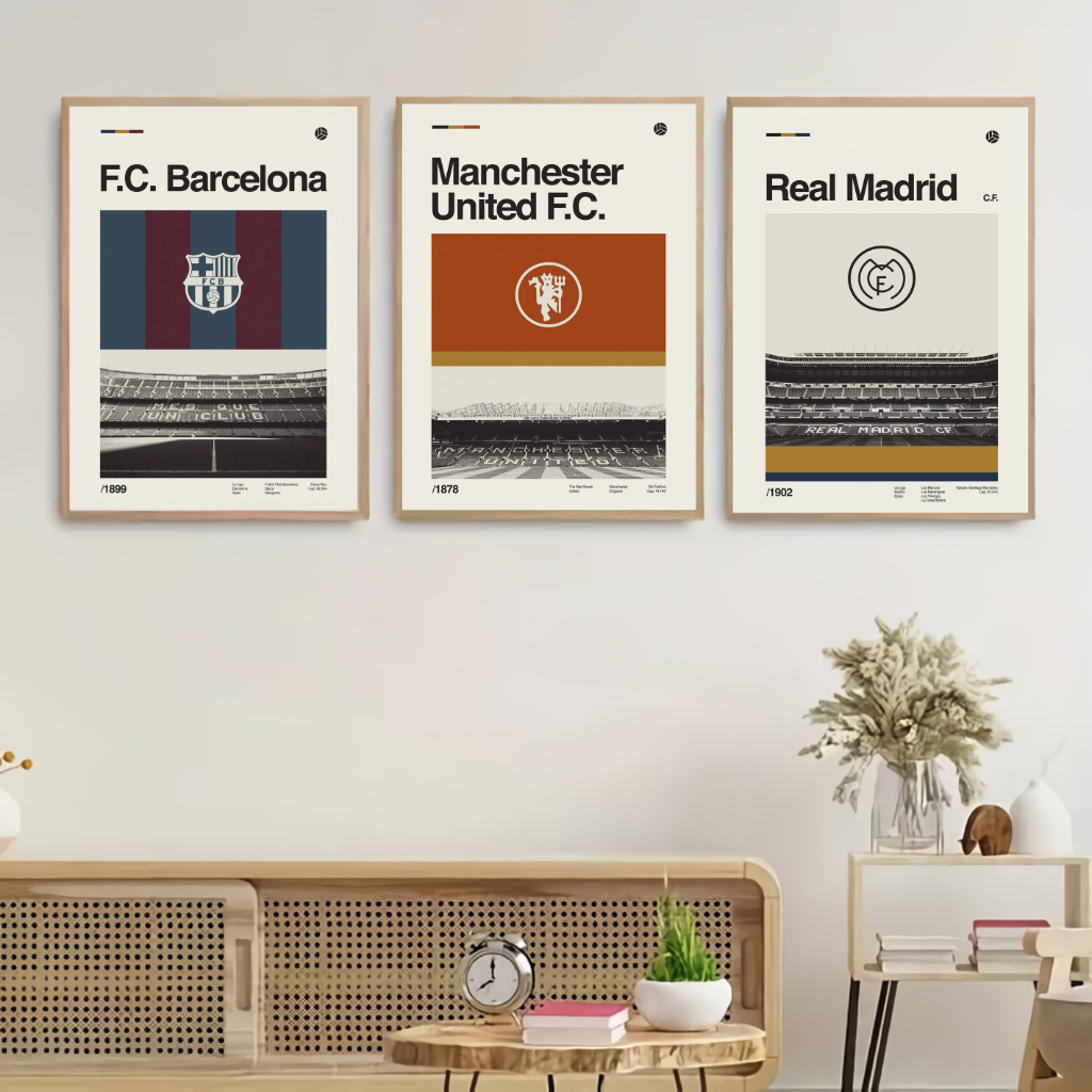 Jual [Frame wall] Hiasan dinding poster club sepak bola walldecor ...
