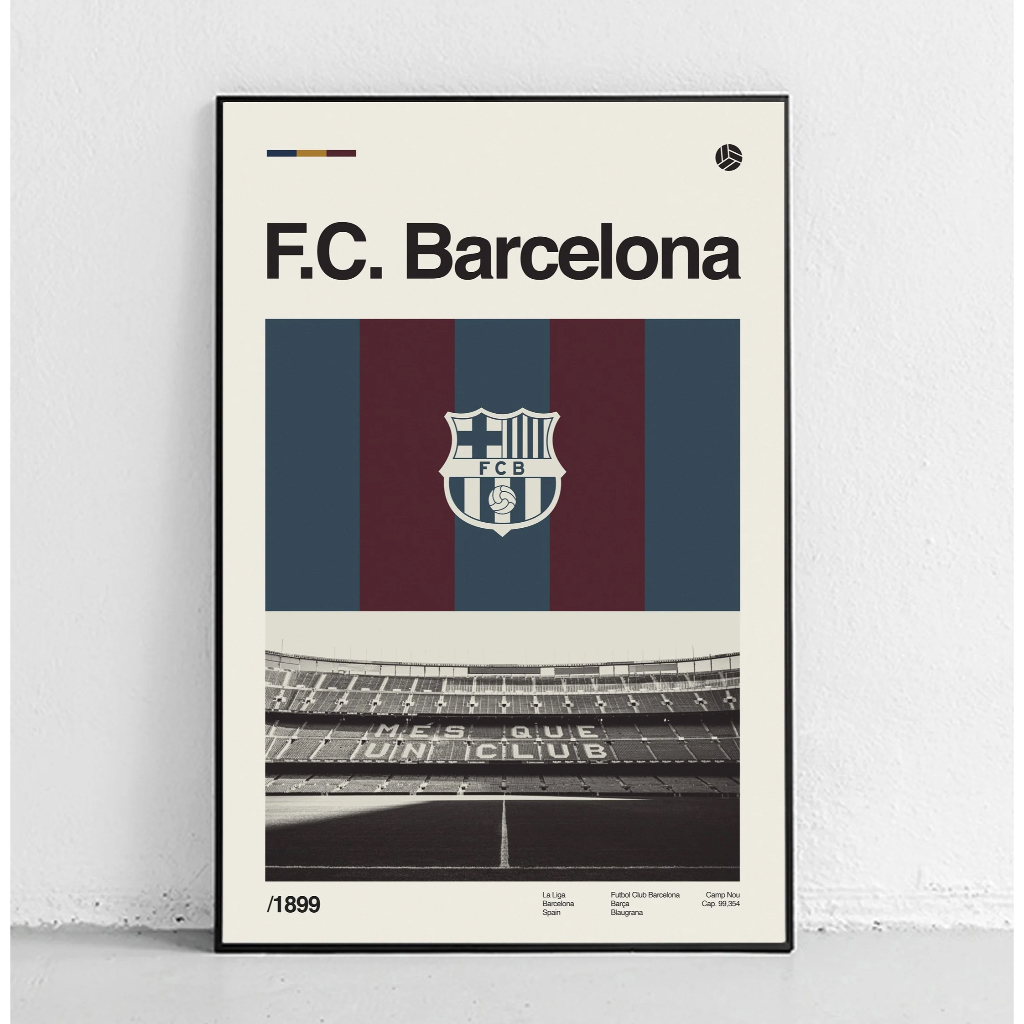 Jual [Frame wall] Hiasan dinding poster club sepak bola walldecor ...