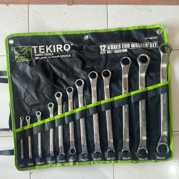 Jual KUNCI RING SET 12 PCS 6-32 mm TEKIRO / BOX BOXES END WRENCH SET ...