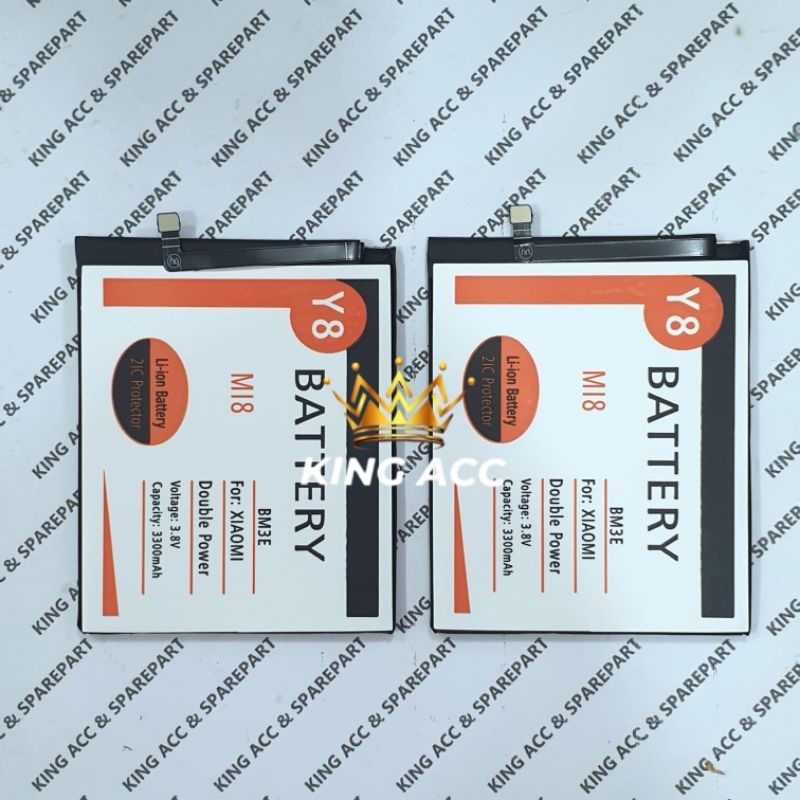Jual BATERAI BATRE BATERE BATTERY XIAOMI MI8 MI 8 BM3E Y8 DOUBLE POWER ...