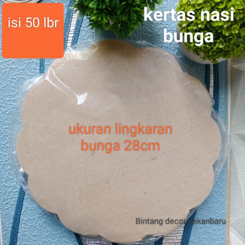 Jual Kertas nasi bunga/Kertas Alas Piring Motif Bunga Ukuran 28Cm ...