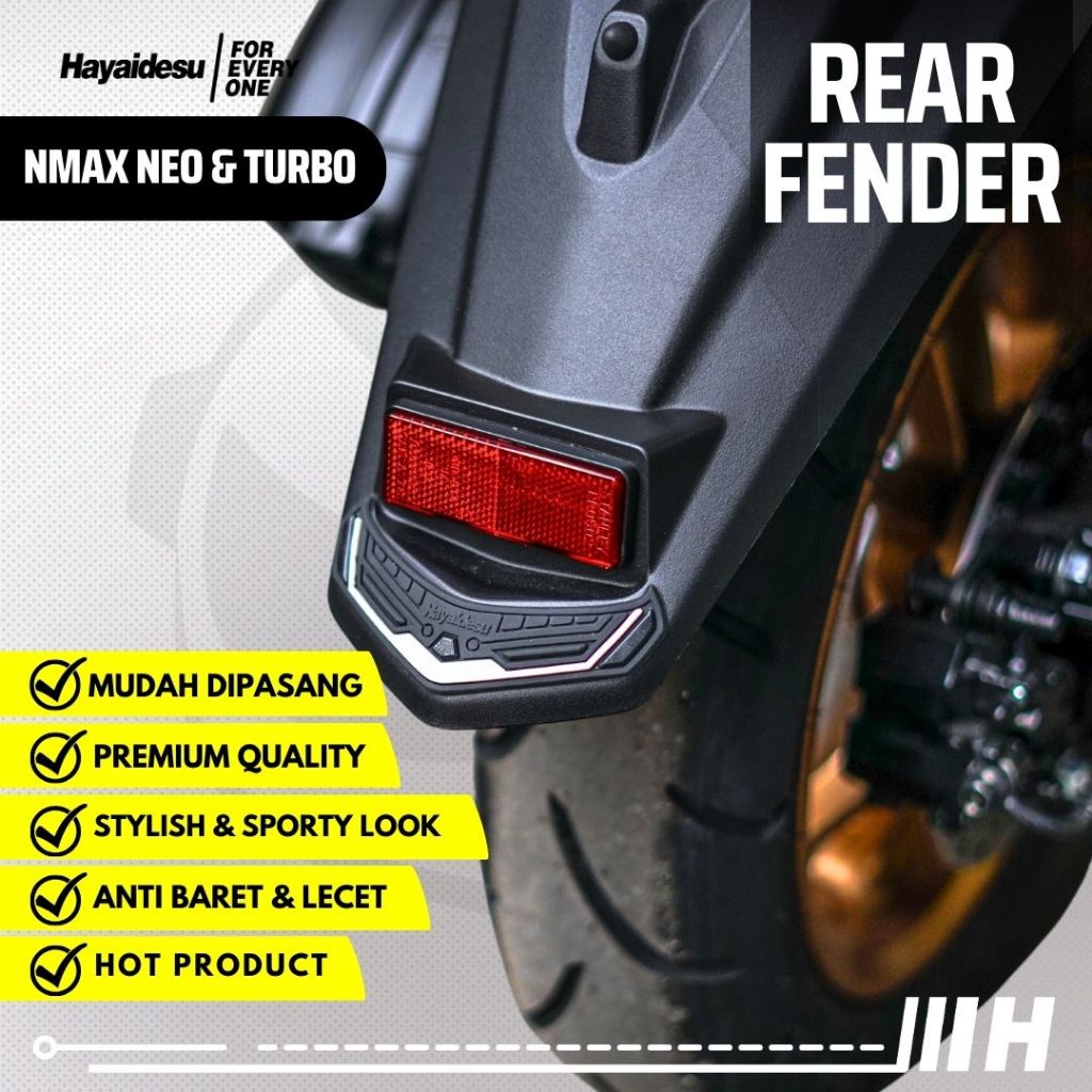 Jual Hayaidesu Yamaha NMAX NEO & TURBO Rear Fender Body Protector Cover ...