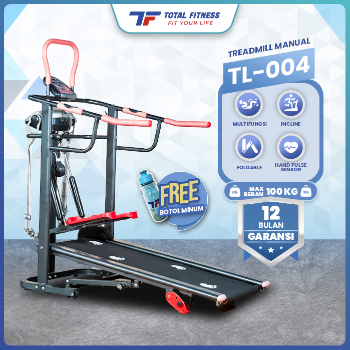 Jual Alat Fitnes Manual Treadmill TL 004 Treadmil 7 Fungsi Total ...