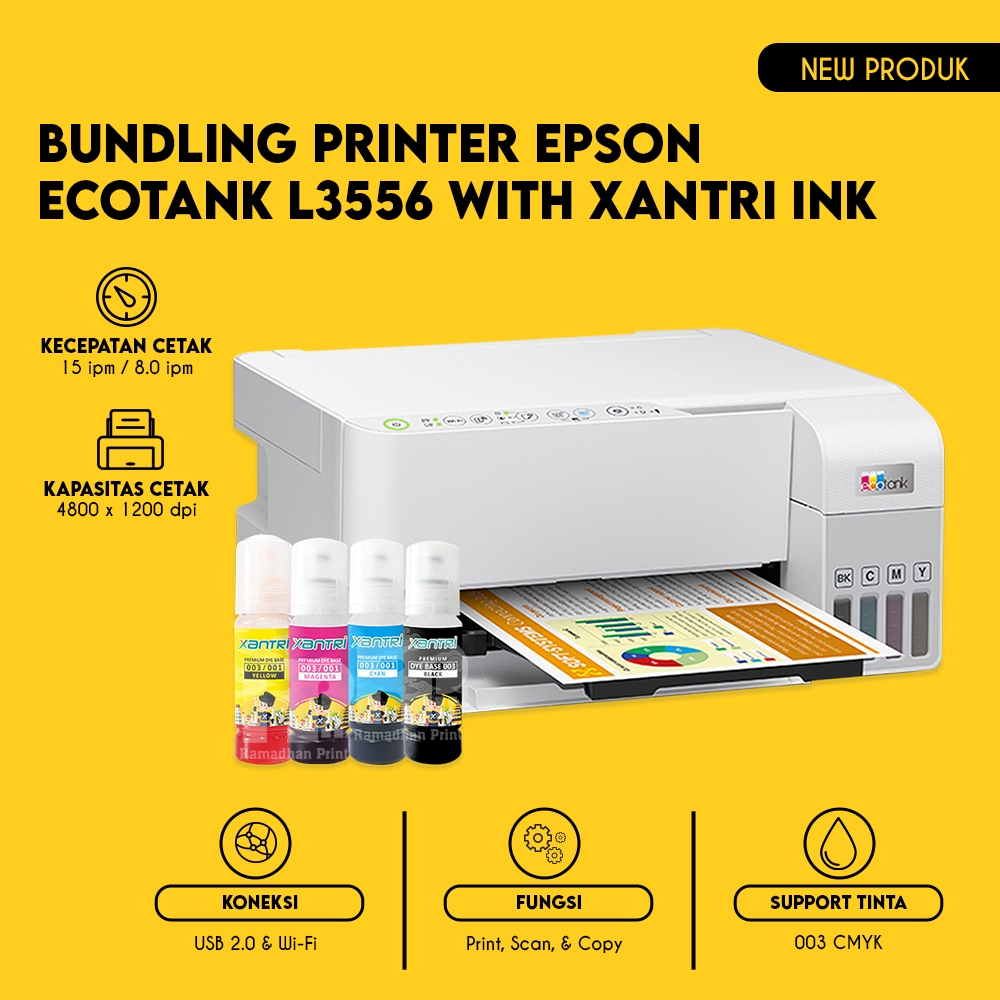 Jual Epson Ecotank L3550 L3556 Print Scan Copy Wireless Multifungsi ...