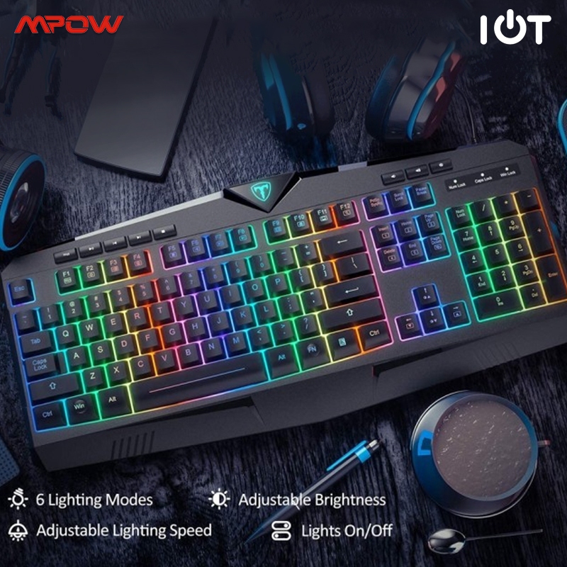 Jual MPOW Pictek RGB Gaming Keyboard USB Wired Keyboard | Shopee Indonesia