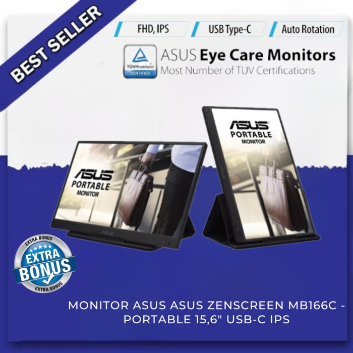 Jual ASUS Portable MB166C ZenScreen Monitor LED (15.6"/IPS/FHD/60Hz ...