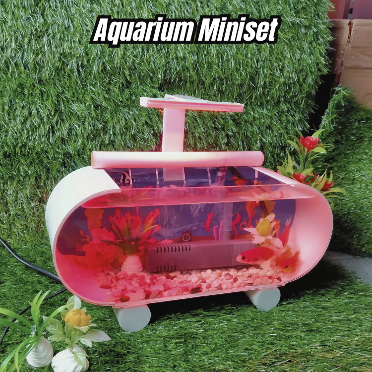 Jual Aquarium Mini Full set Dengan Pompa Dan Filter Aquarium Akrilik ...