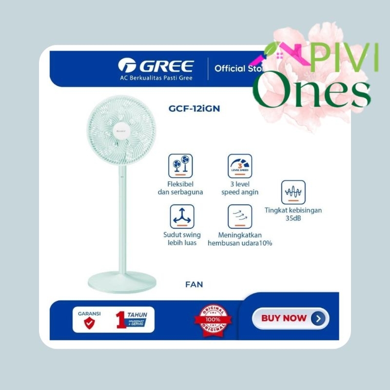 Jual [TERBARU] GREE Wind Green Fan - GCF-12iGN - Hijau Kipas Angin 12 ...