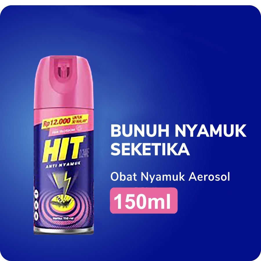 Jual HIT Aerosol Pink Blossom Obat Nyamuk Semprot 150ml | Shopee Indonesia