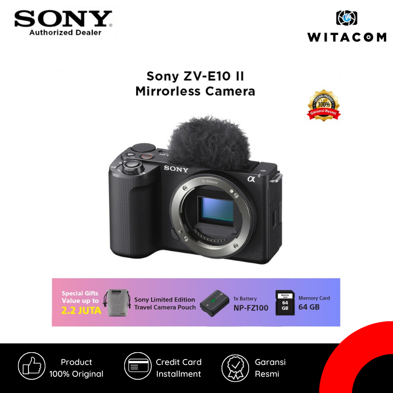 Jual Sony ZV-E10 II / ZVE10 II / ZVE 10 Mark II Body Only - Black ...