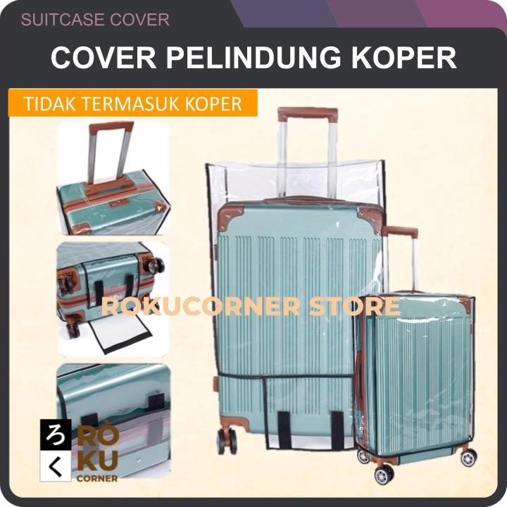 Jual Sarung Pelindung Koper Luggage Cover Plastik Koper Transparan 20 ...