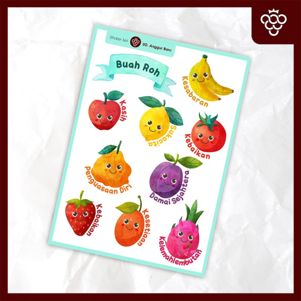 Jual Sticker Rohani Buah Roh (Galatia 5:22-23) | Shopee Indonesia