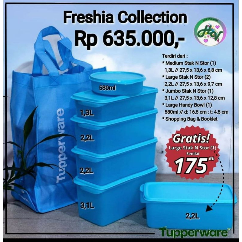 Jual TUPPERWARE Set Wadah Serba Guna Freschia Collection Set (isi 4 ...