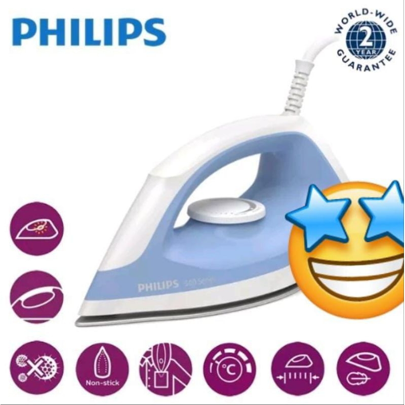 Jual SETRIKA PHILIPS DTS 0510 - (DRY IRON) | Shopee Indonesia