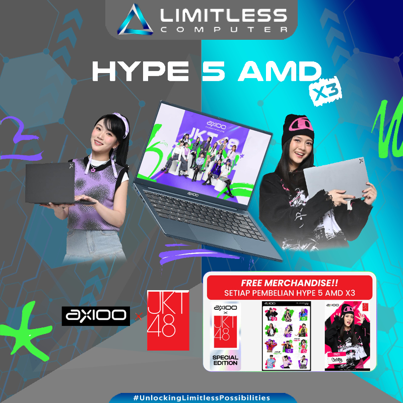 Jual Axioo HYPE 5 X3 AMD Ryzen 5 3500U 8GB 256GB FHD IPS Backlit Win 11 Laptop JKT48 Special ...