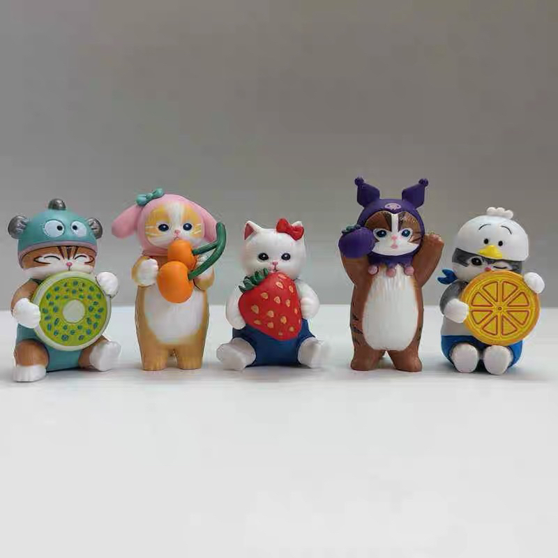 Jual Jual SATUAN / SET topper cake figurin Mofusand Cat Sanrio and ...